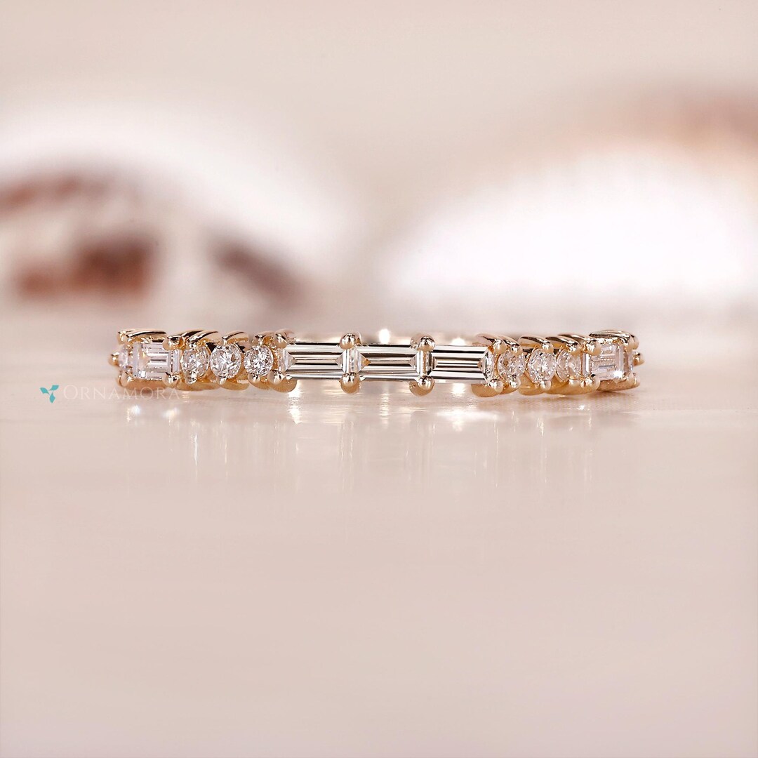 Dot Dash Diamond Wedding Band, Half Eternity Lab Grown Diamond Band ...