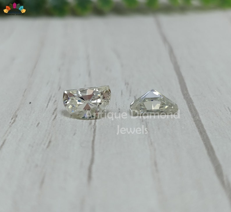 1.50 TCW Best Half Moon Cut Pair White Colorless Loose - Etsy
