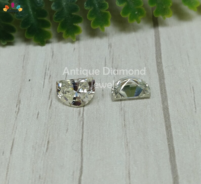 1.50 TCW Best Half Moon Cut Pair White Colorless Loose - Etsy