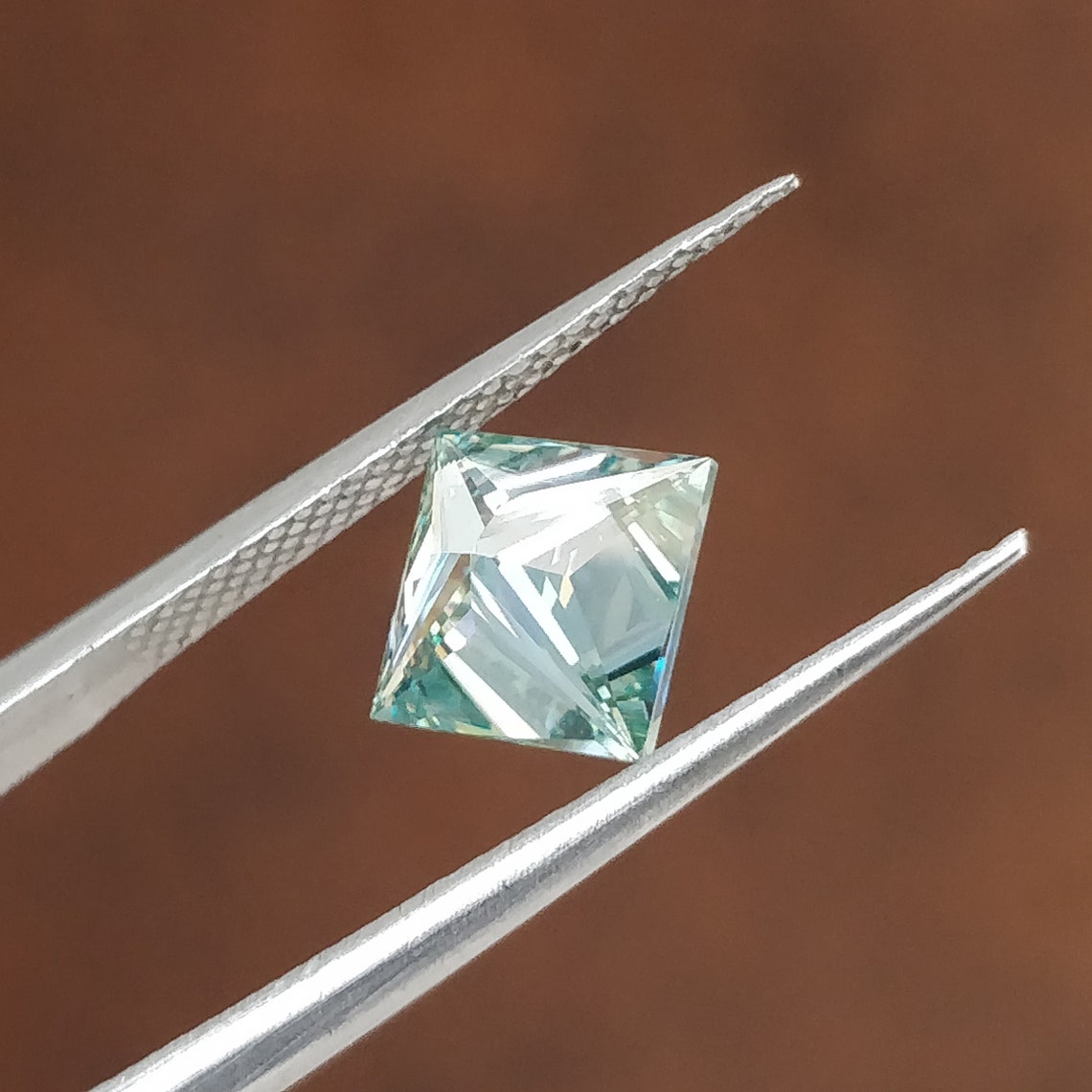 1.75 Ct Princess Cut Square Shape Fiery Brilliance Aqua Blue - Etsy