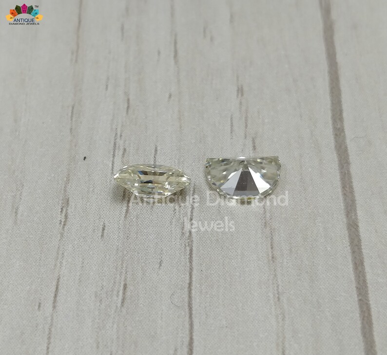1.50 TCW Best Half Moon Cut Pair White Colorless Loose - Etsy