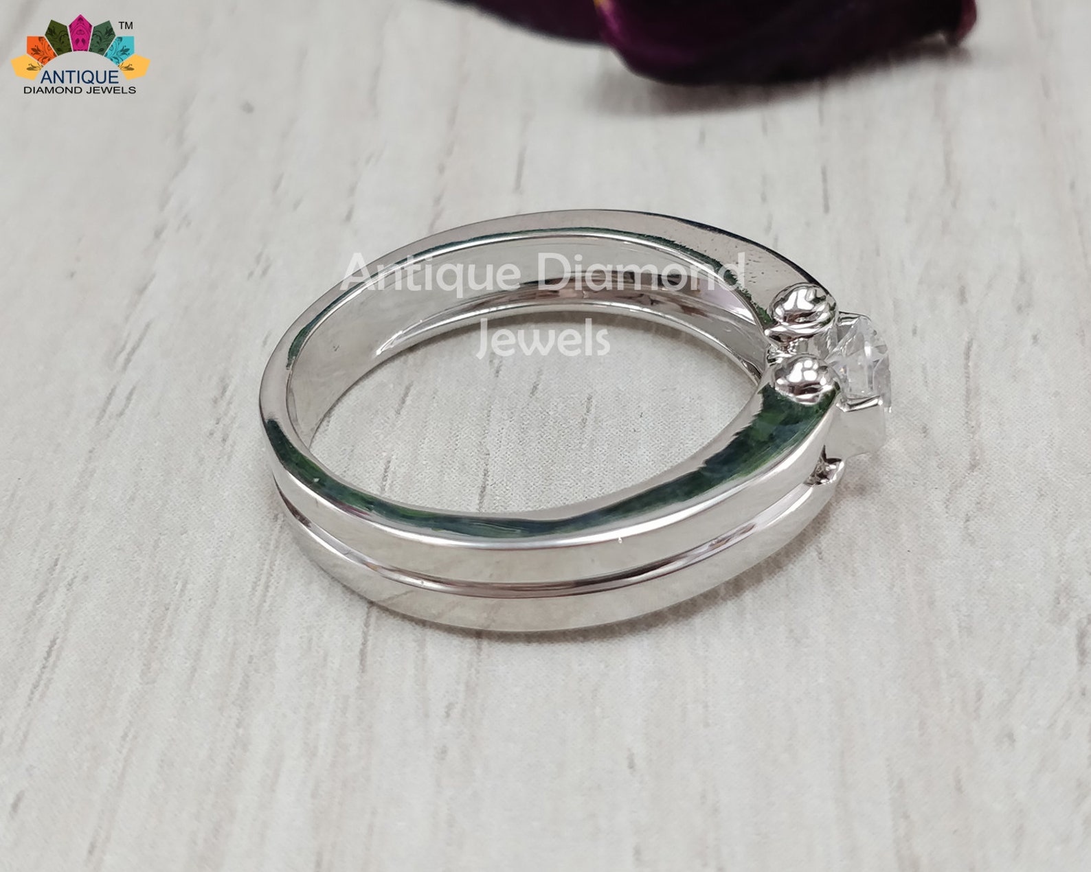 Solitaire Men's Ring Made With 0.75 Carat Round Brilliant - Etsy