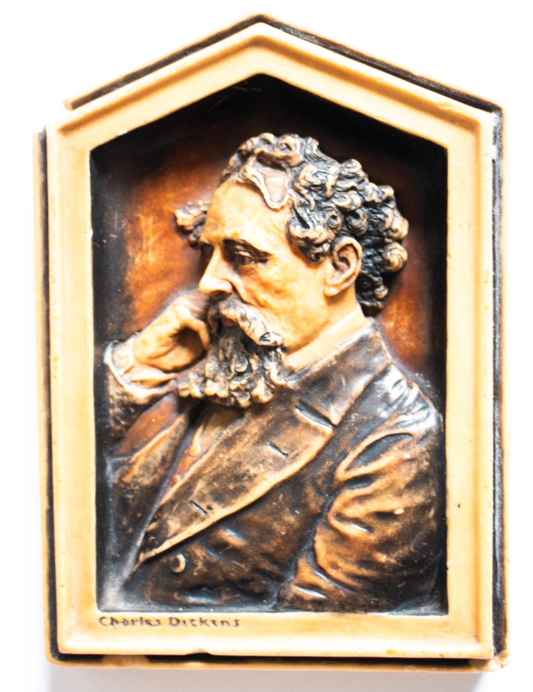Osborne Ivorex Charles Dickens Wall Plaque, Vintage Charles Dickens - Etsy