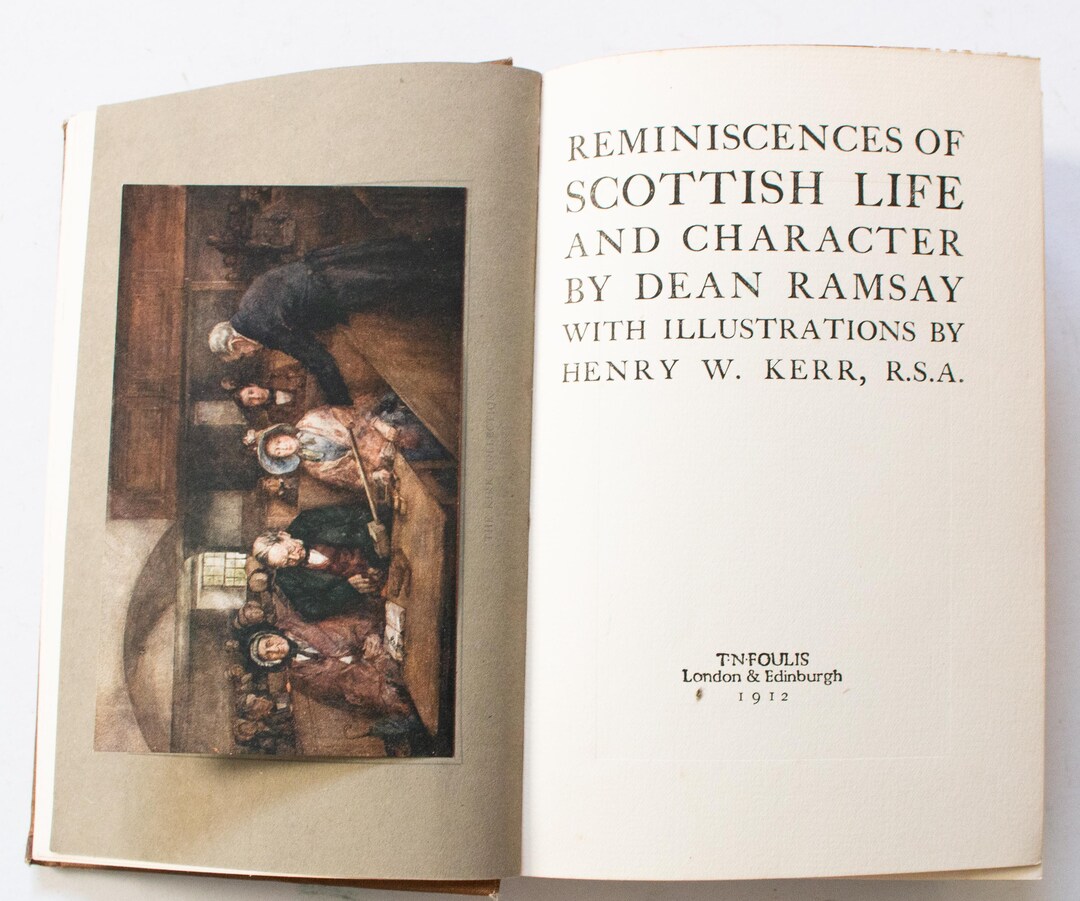 Antique Scottish History Book 'reminiscences of Scottish Life and ...