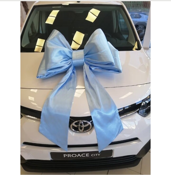 Wedding Blue Bow Big Bow Giant Ribbon Ribbon First Photo Prop Car ...