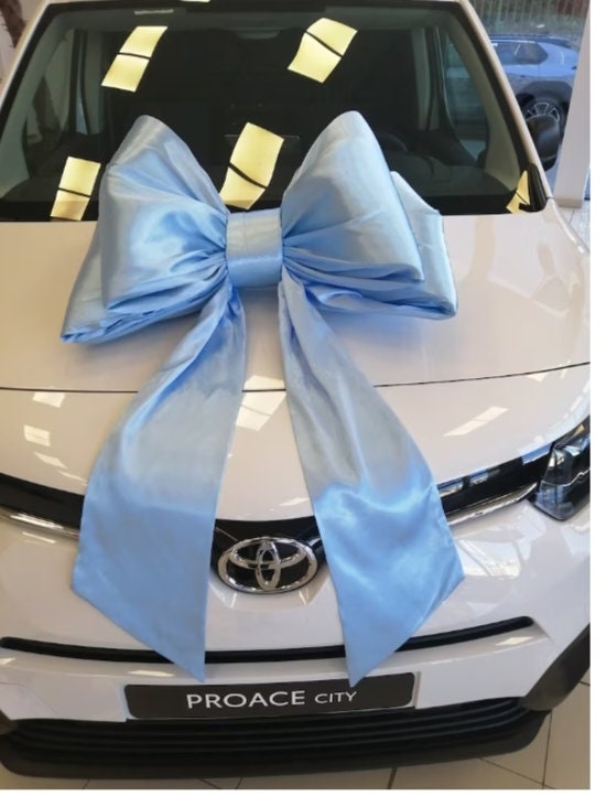 Wedding Blue Bow Big Bow Giant Ribbon Ribbon First Photo Prop Car ...