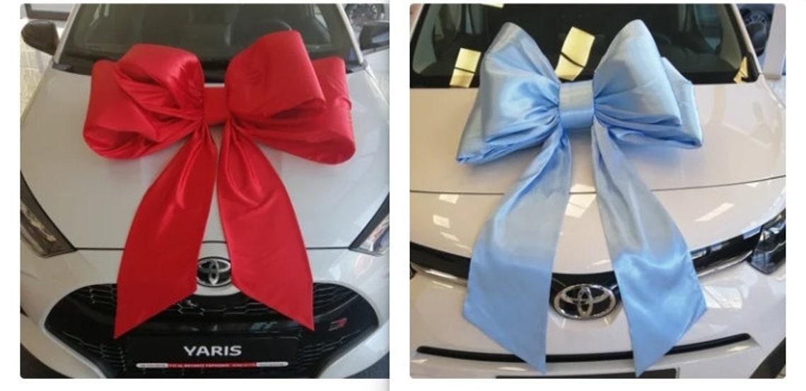 Wedding Blue Bow Big Bow Giant Ribbon Ribbon First Photo Prop Car ...