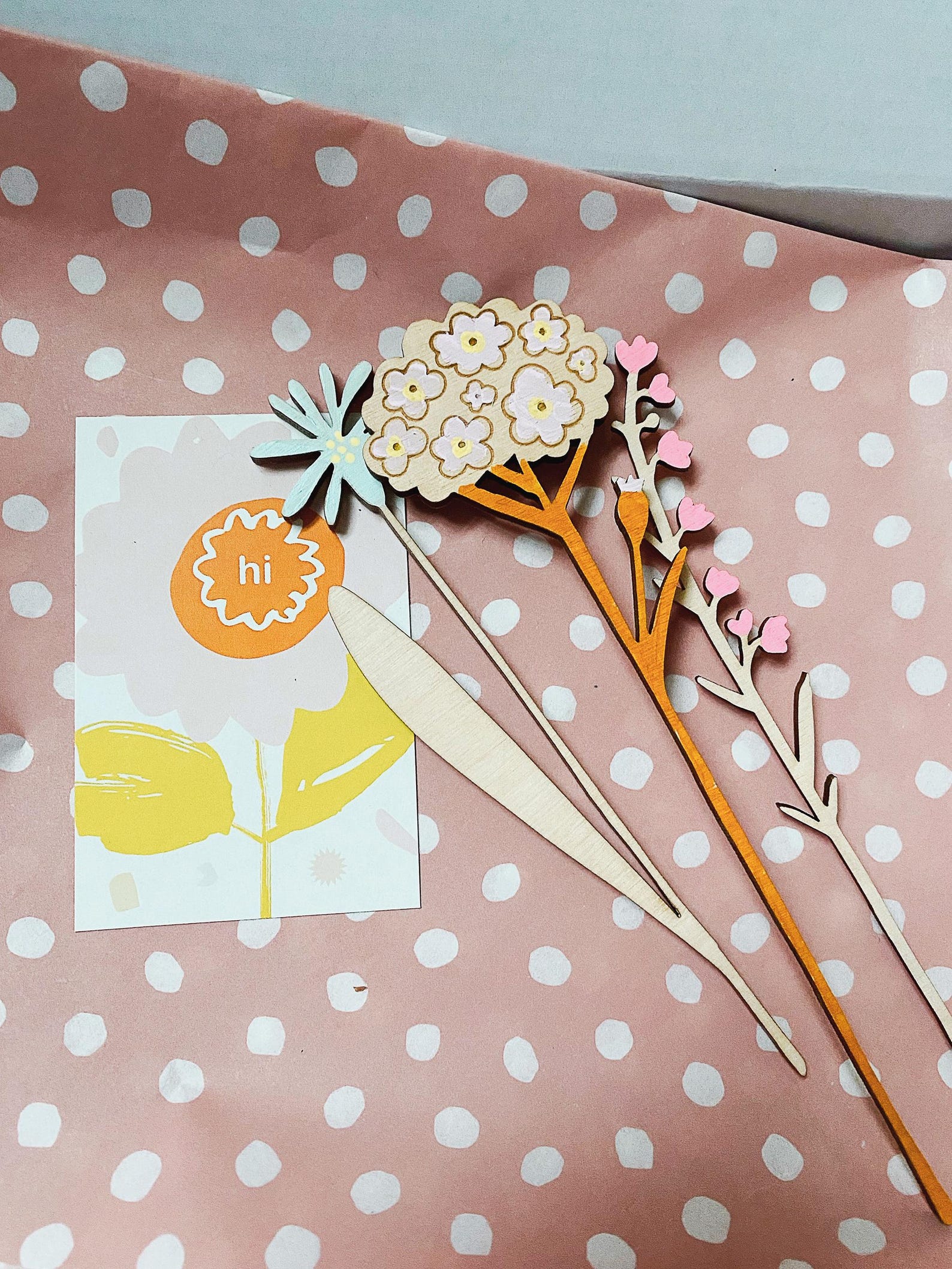 Wildflower Wooden Posy Gift. Hand Painted Keepsake Flowers. - Etsy