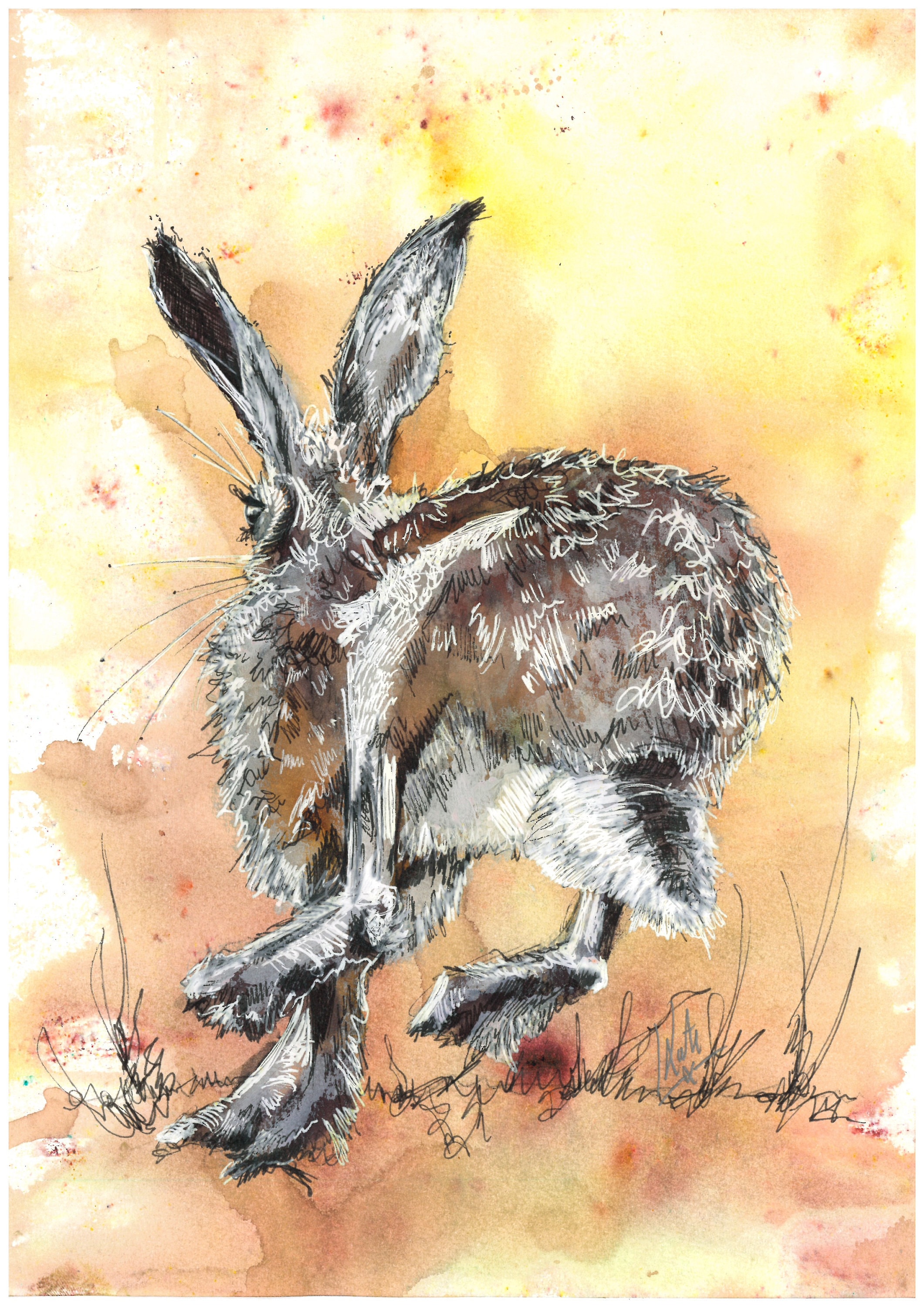 Hare Painting, Hare Art, Wildlife Art, Hare Giclee Print, Hare ...