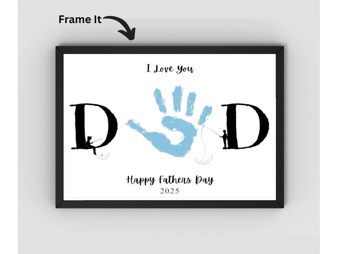 Fathers Day Handprint Craft, Gift for Dad, Fathers Day Craft Printable ...