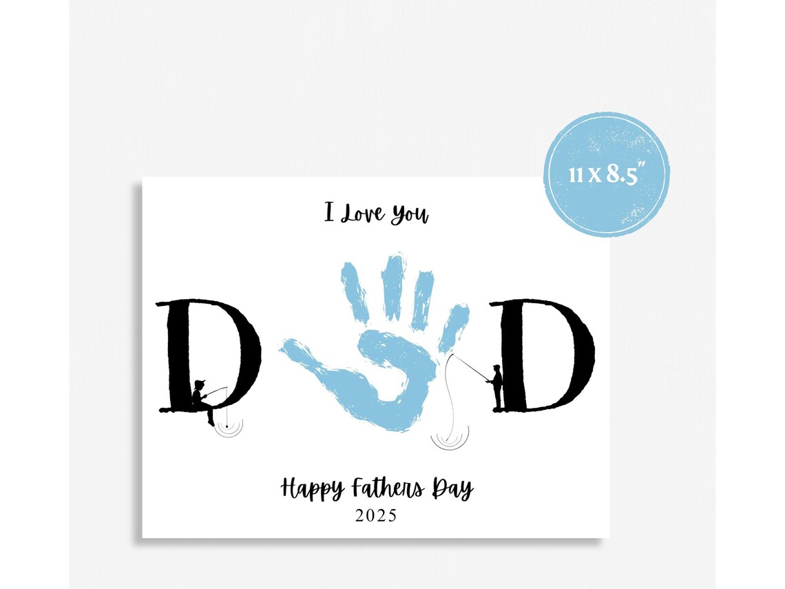 Fathers Day Handprint Craft, Gift for Dad, Fathers Day Craft Printable ...