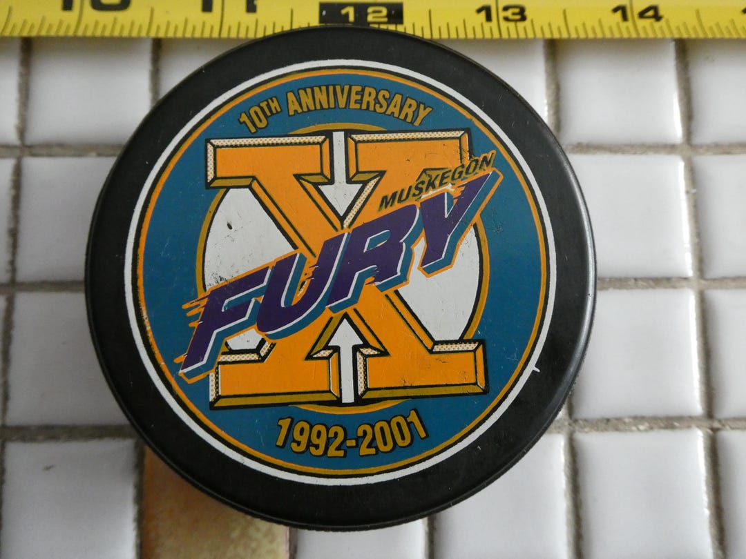 Muskegon Fury 10 Year Anniversary Puck 2001 New Condition - Etsy