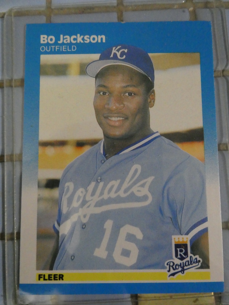 Bo Jackson 1987 Fleer Baseball Card # 369 Kansas City Royals Rookkie ...