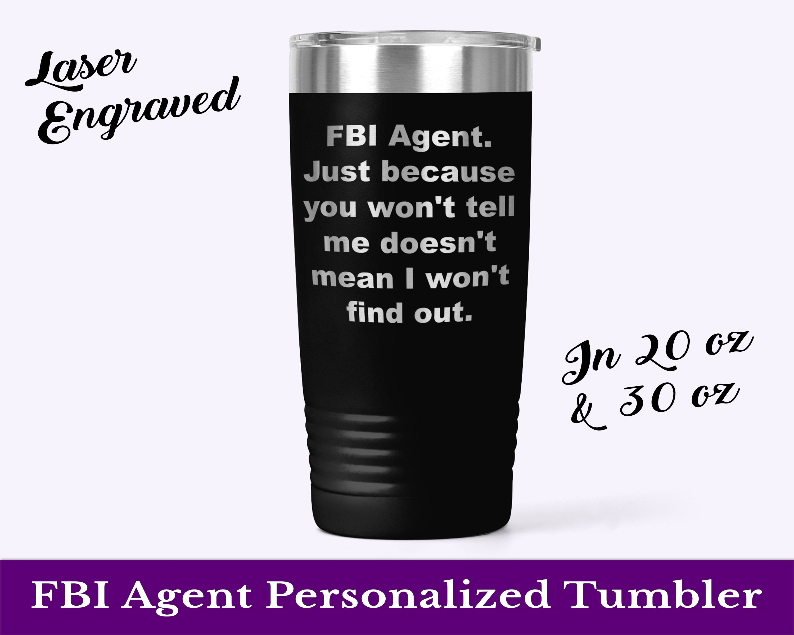 Office Coffee Mug for Profession, FBI Boss Gift Personalized Tumbler ...