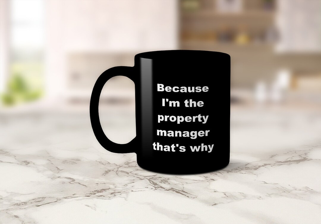 Black Property Manager Taza personalizada, Taza divertida Regalo de ...