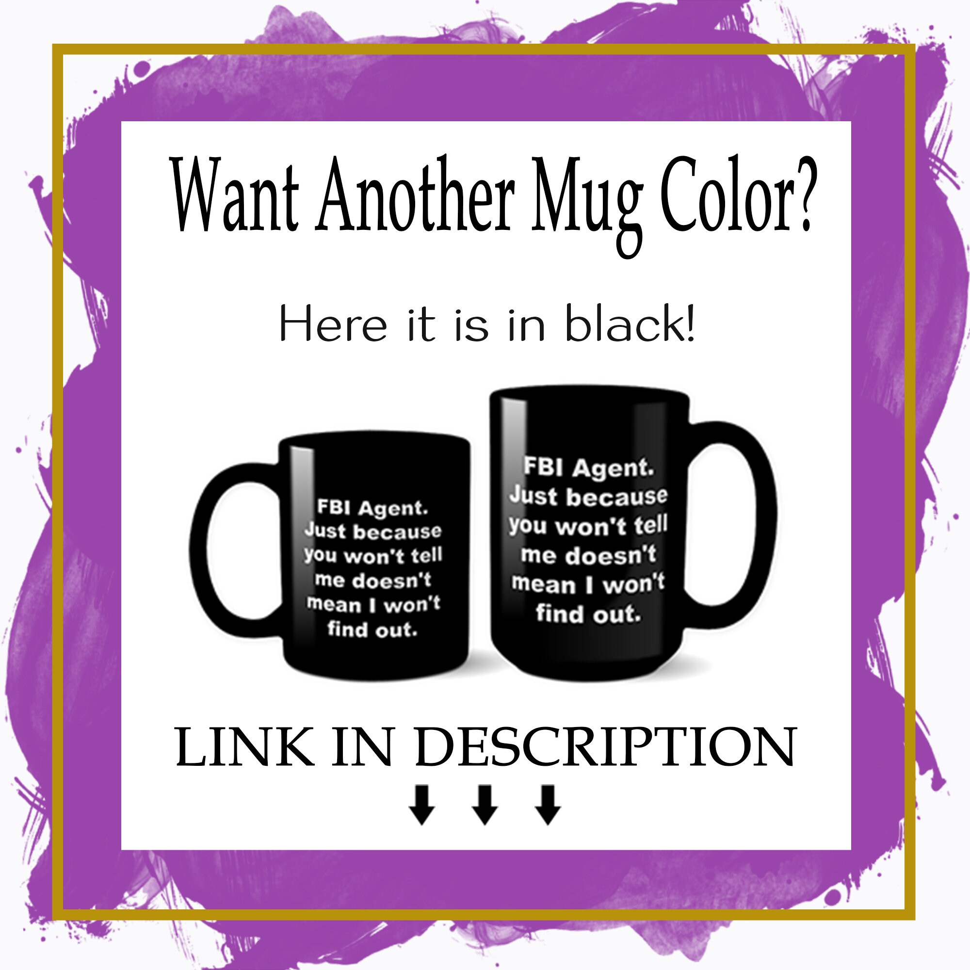Office Personalized Ceramic Mug Gift for Him, FBI Agent Tea Cup Gift ...