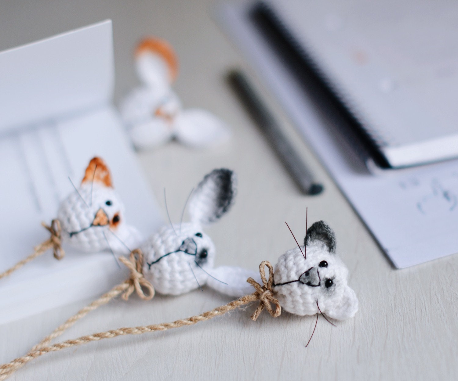 Rabbit & Cat Bookmarks Crochet Pattern Crochet Animal - Etsy Australia