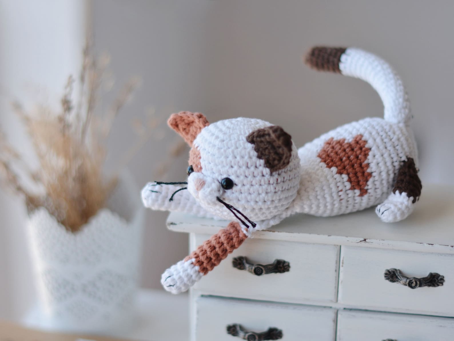 Crochet Calico Cat Pattern Amigurumi Spotted Kitten Tutorial | Etsy
