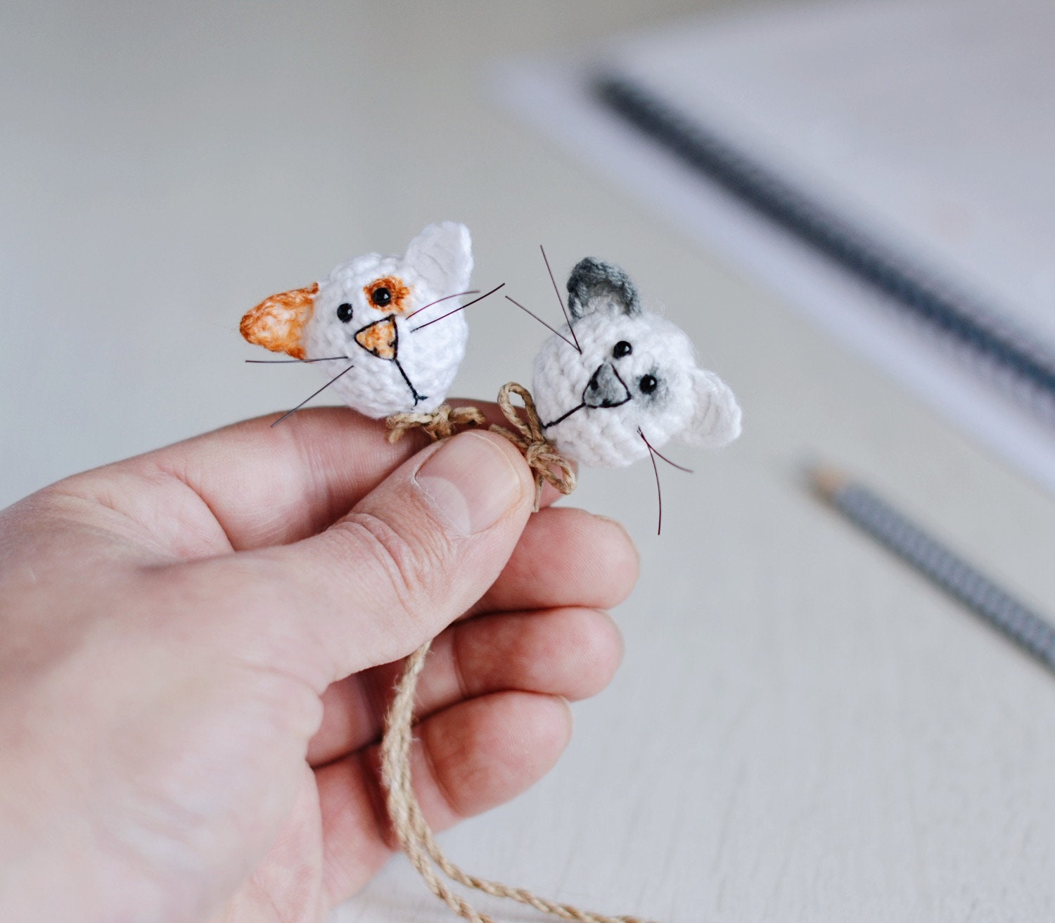 Rabbit & Cat Bookmarks Crochet Pattern Crochet Animal - Etsy Australia