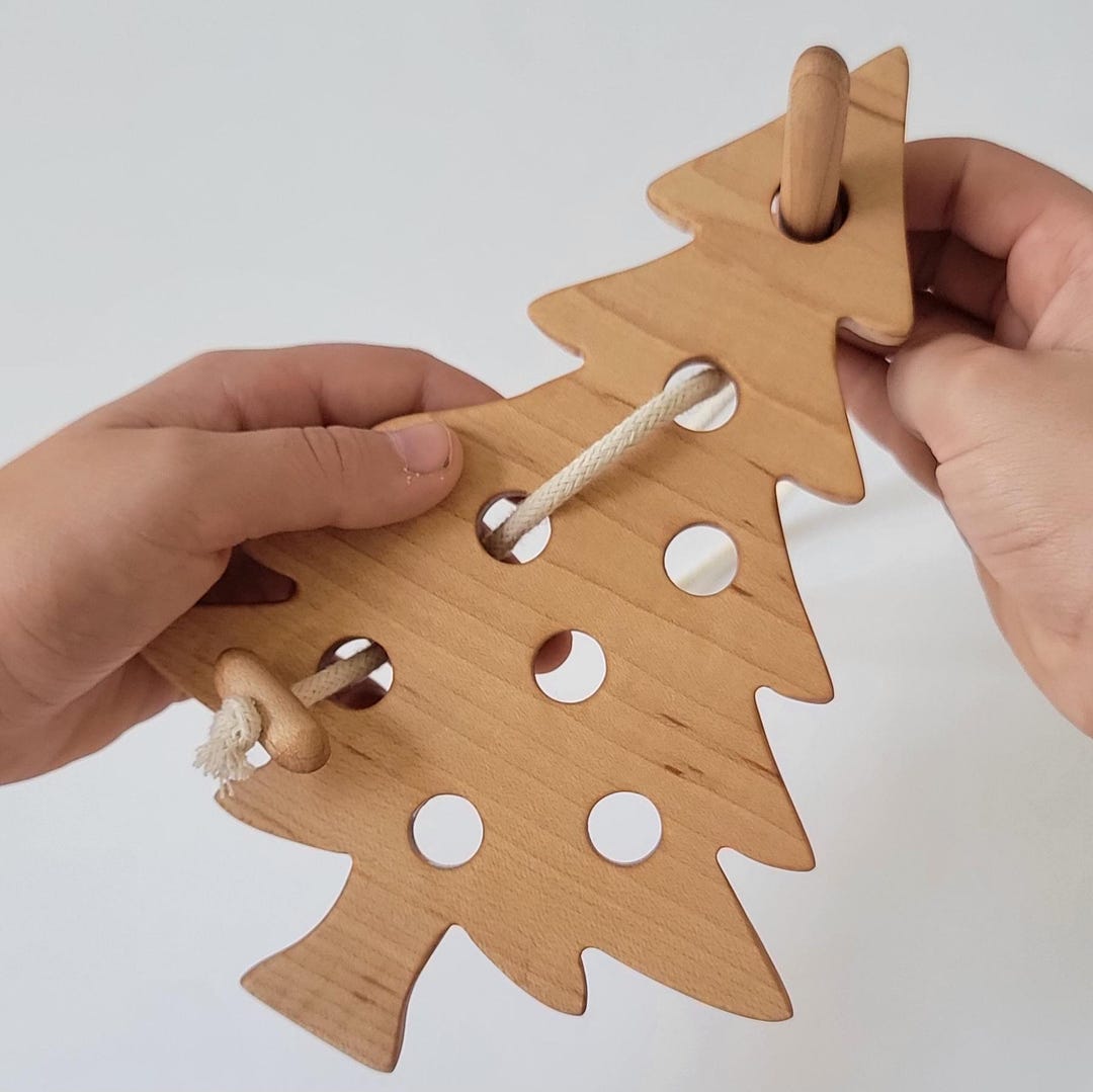 Star Lacing Toy, Fine Motor Work, Preschool Gift, Woodland Themed ...