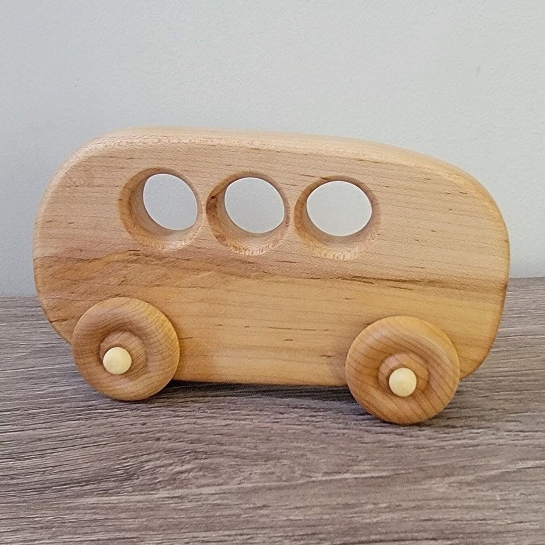 Wooden Bus, Toys for Kids, Imaginative Play for Boy Girl, Wooden ...