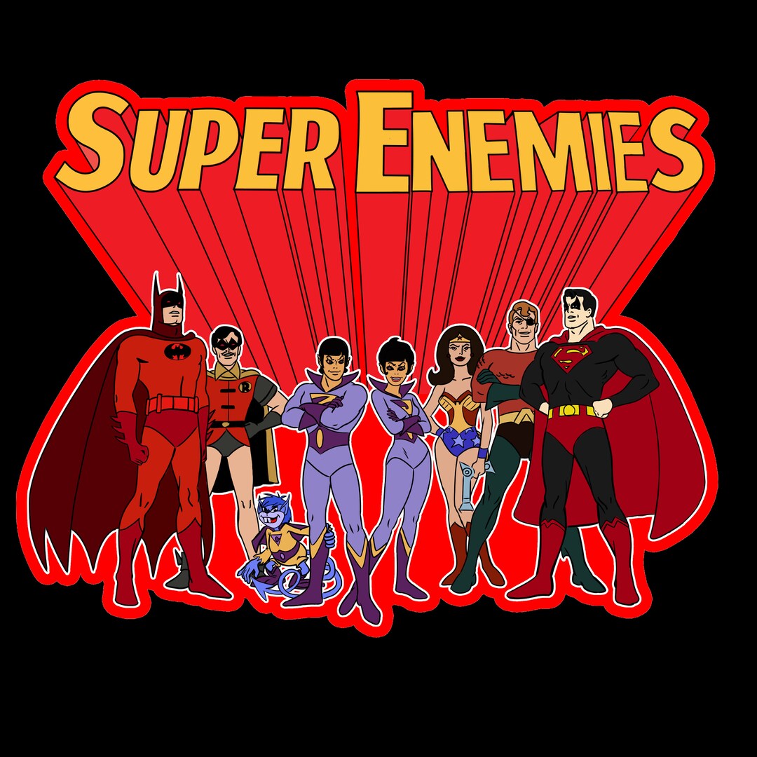 Super Enemies Sticker From Super Friends - Etsy