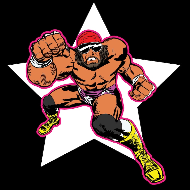 Macho Man Randy Savage Kirby Style Sticker - Etsy