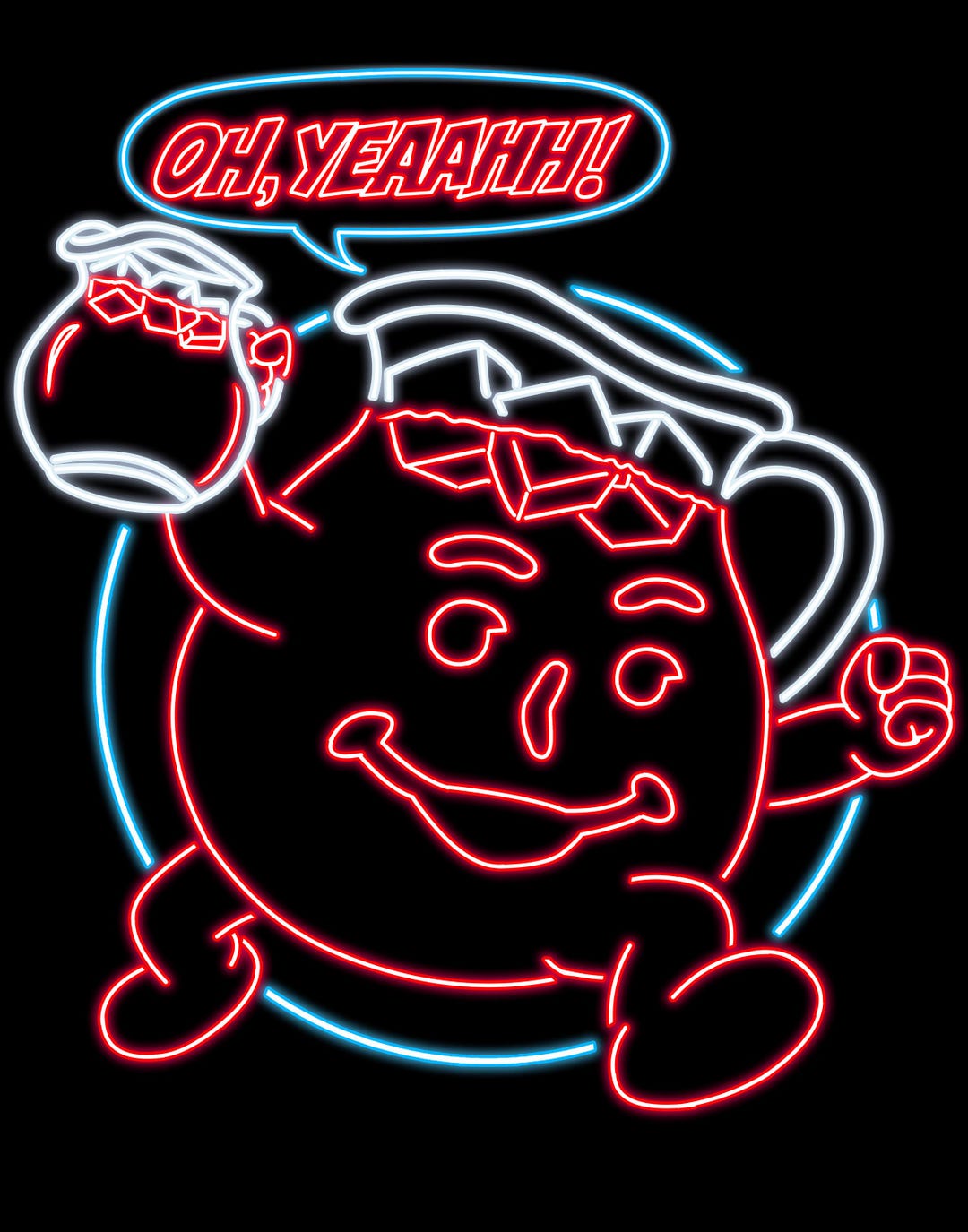 Kool Aid Man Neon Art Print - Etsy