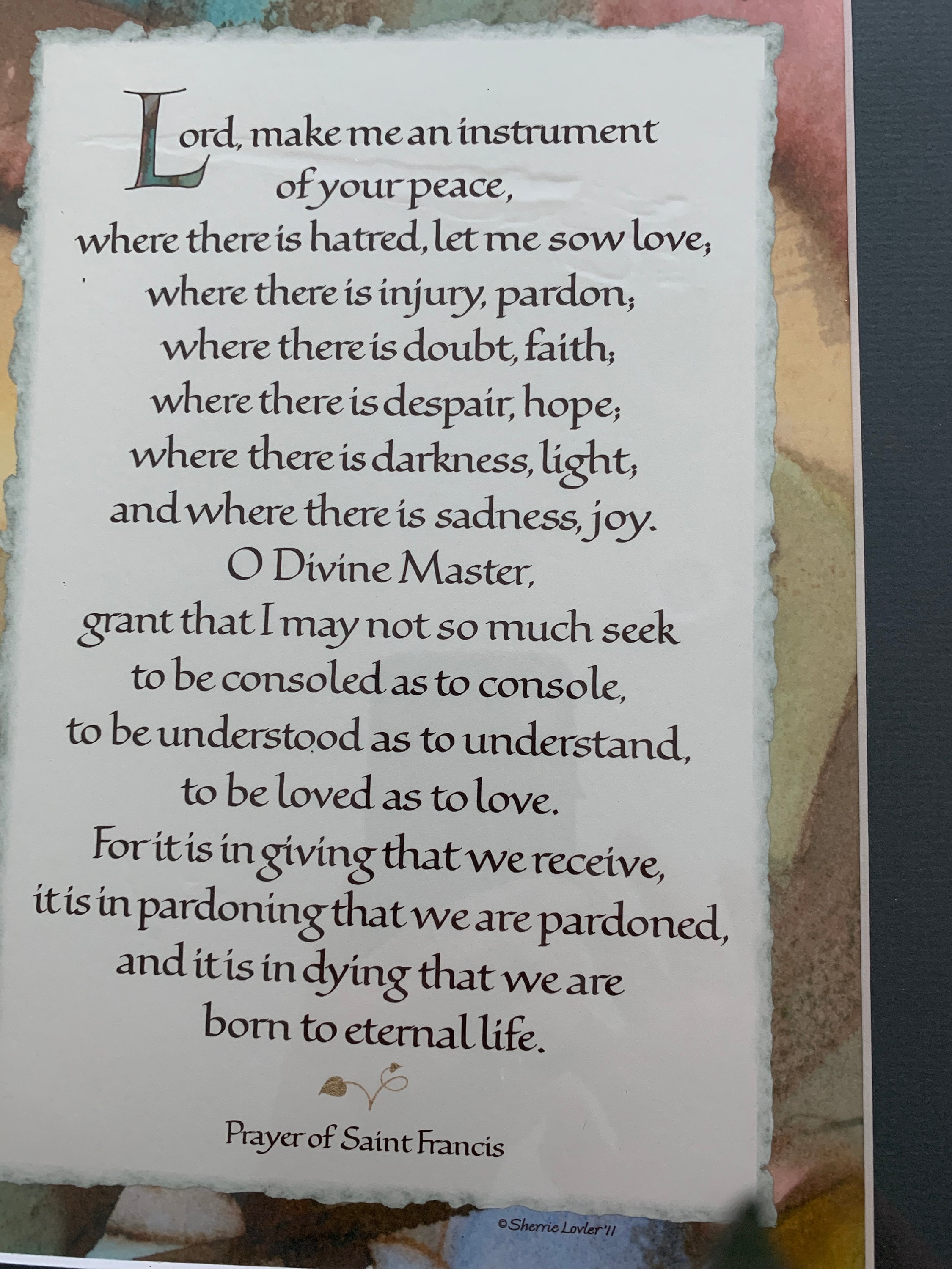 Prayer of Saint Francis Framed and Matted - Etsy