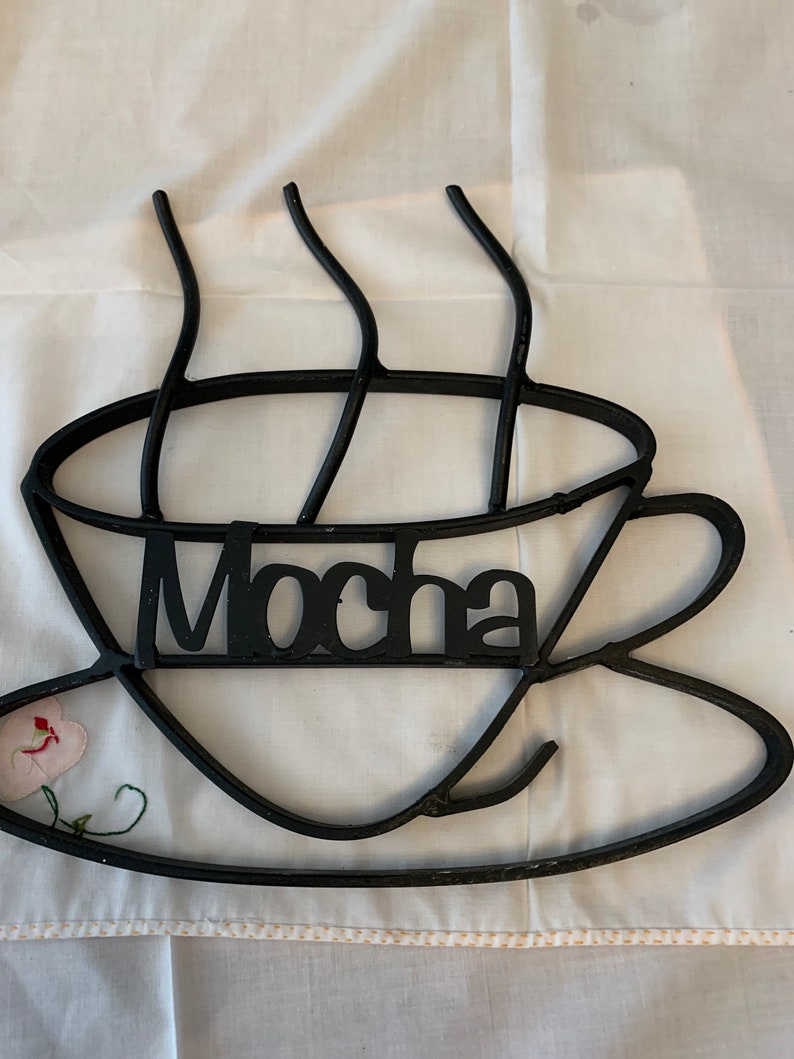 Cast Iron Coffee Mocha Sign. - Etsy