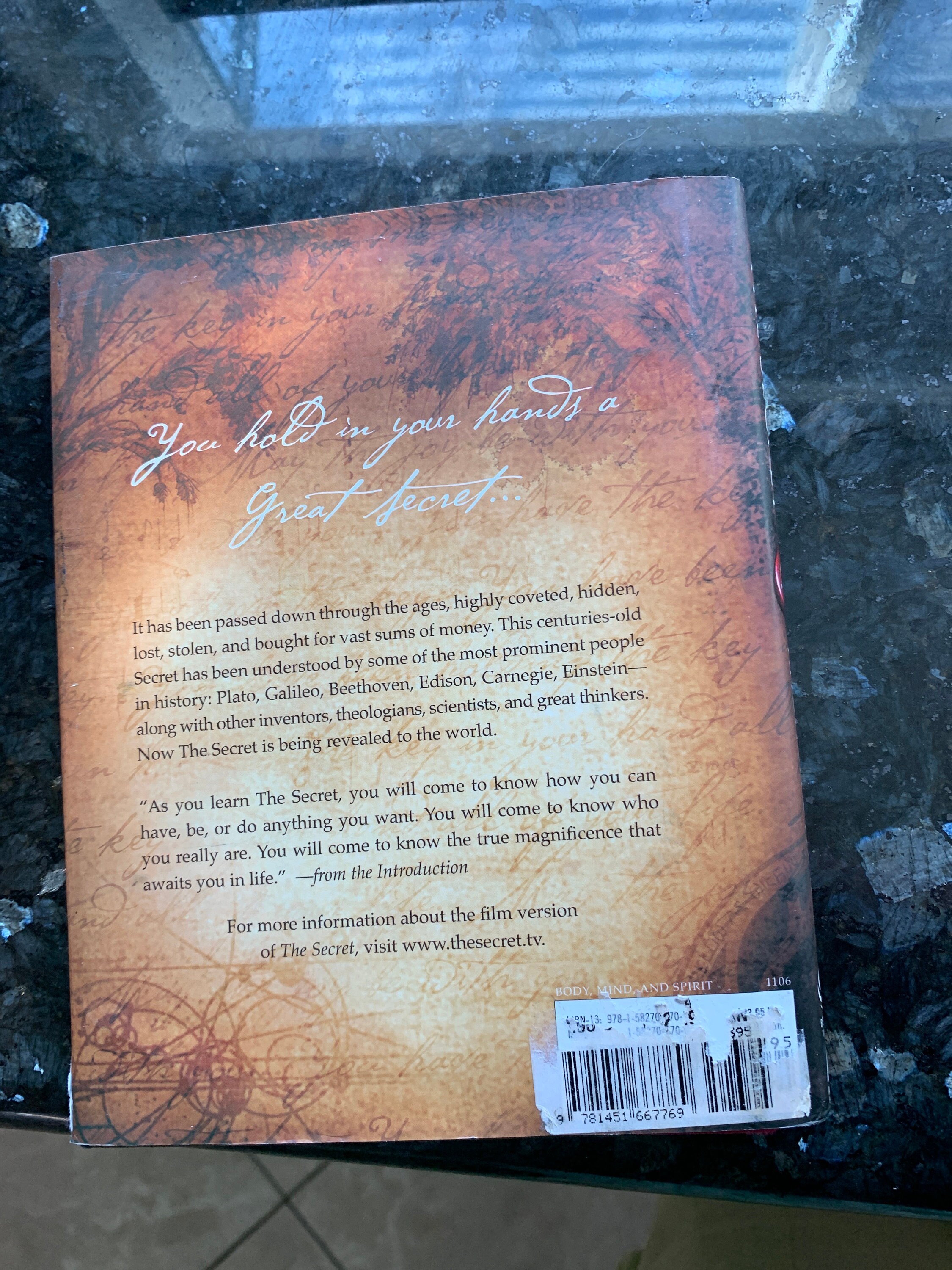 The Secret Hardcover Book - Etsy