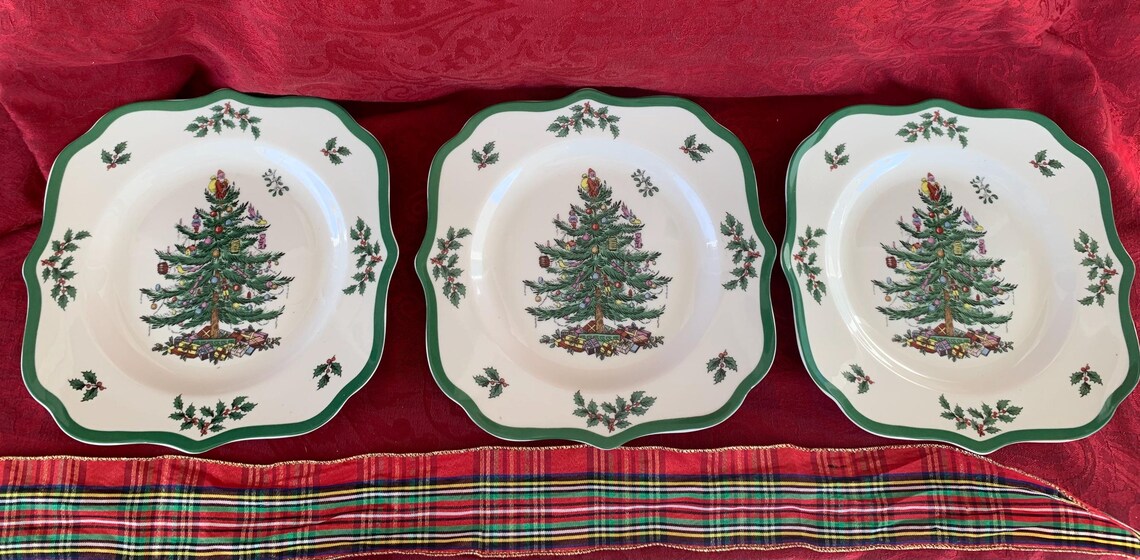 Set of 3 Vintage Spode Salad Plates - Etsy