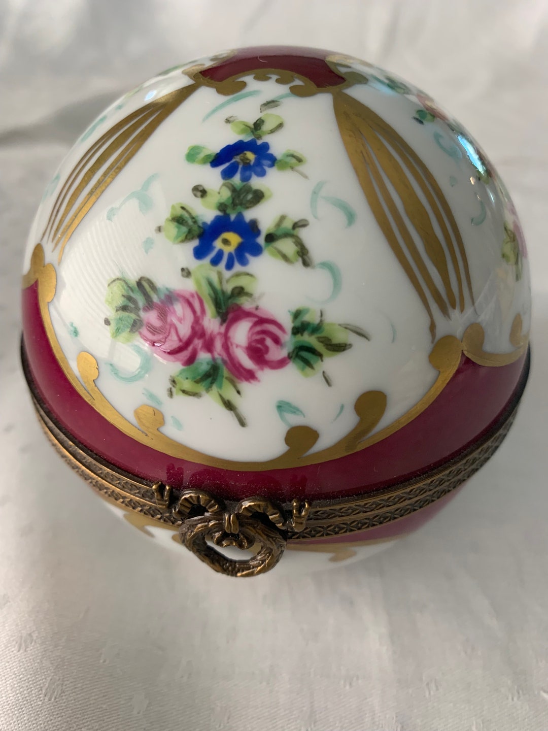 Large 4” Limoges Jewelry Box - Etsy