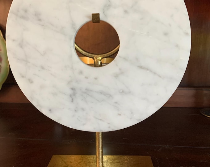 Marble Disc With Metal Stand 16in/40cm. NEW Model 2025– Light and Dark ...