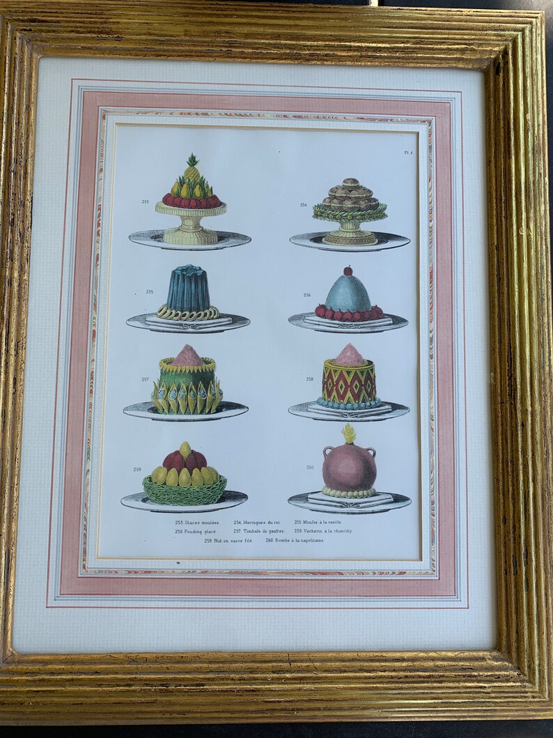 Gold Framed French Desserts - Etsy