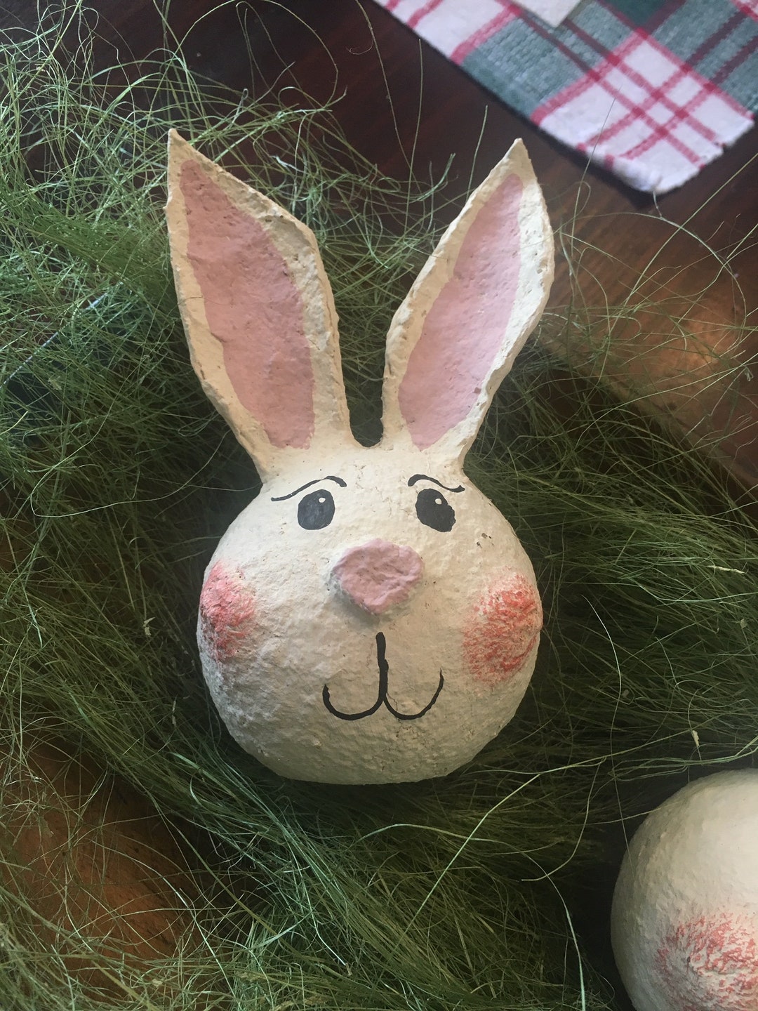 Paper Mache Easter Bunny Papier Mache Bunnie - Etsy