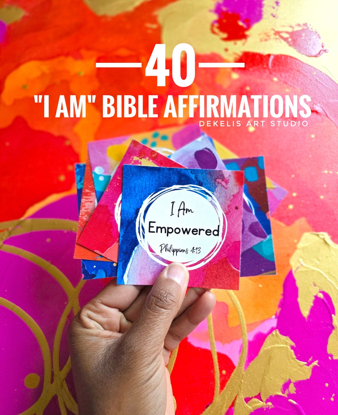 40 I AM Affirmation Cards Bible Based Affirmation Cards for Christian ...