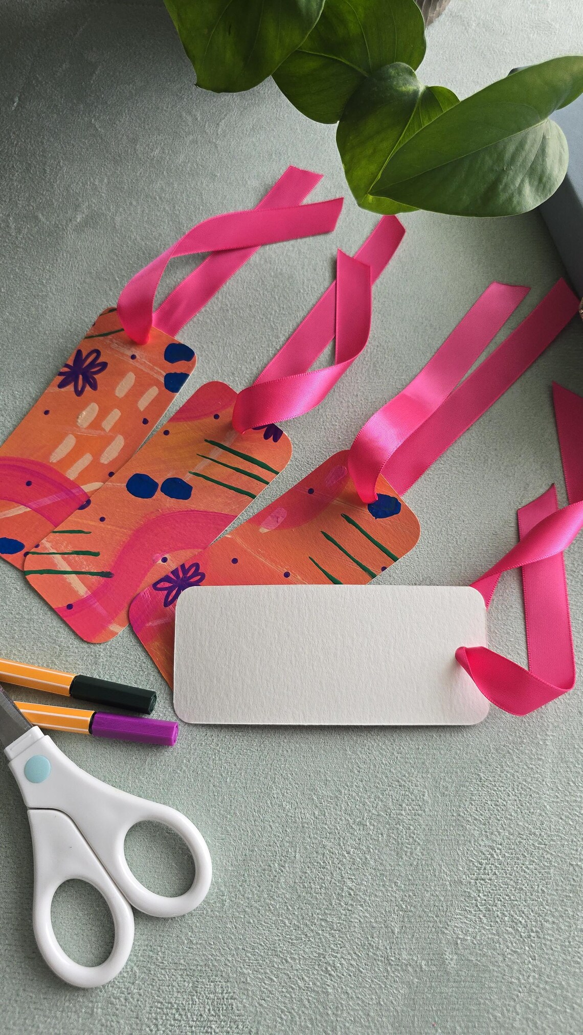 Hand-painted Gift Tags - Set of 4 Abstract Art Watercolor Toppers - Etsy
