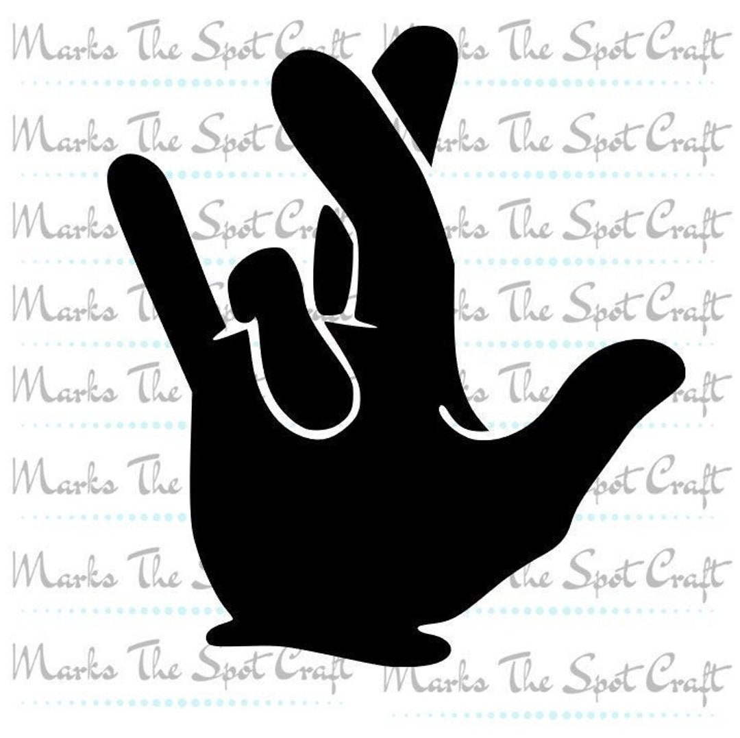 ASL I Really Love You Heart- Digital Cut File- American Sign Language ...