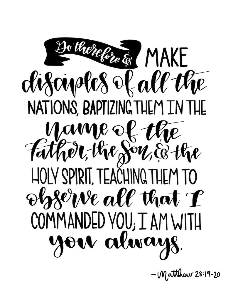 Matthew 28:19-20 - Etsy