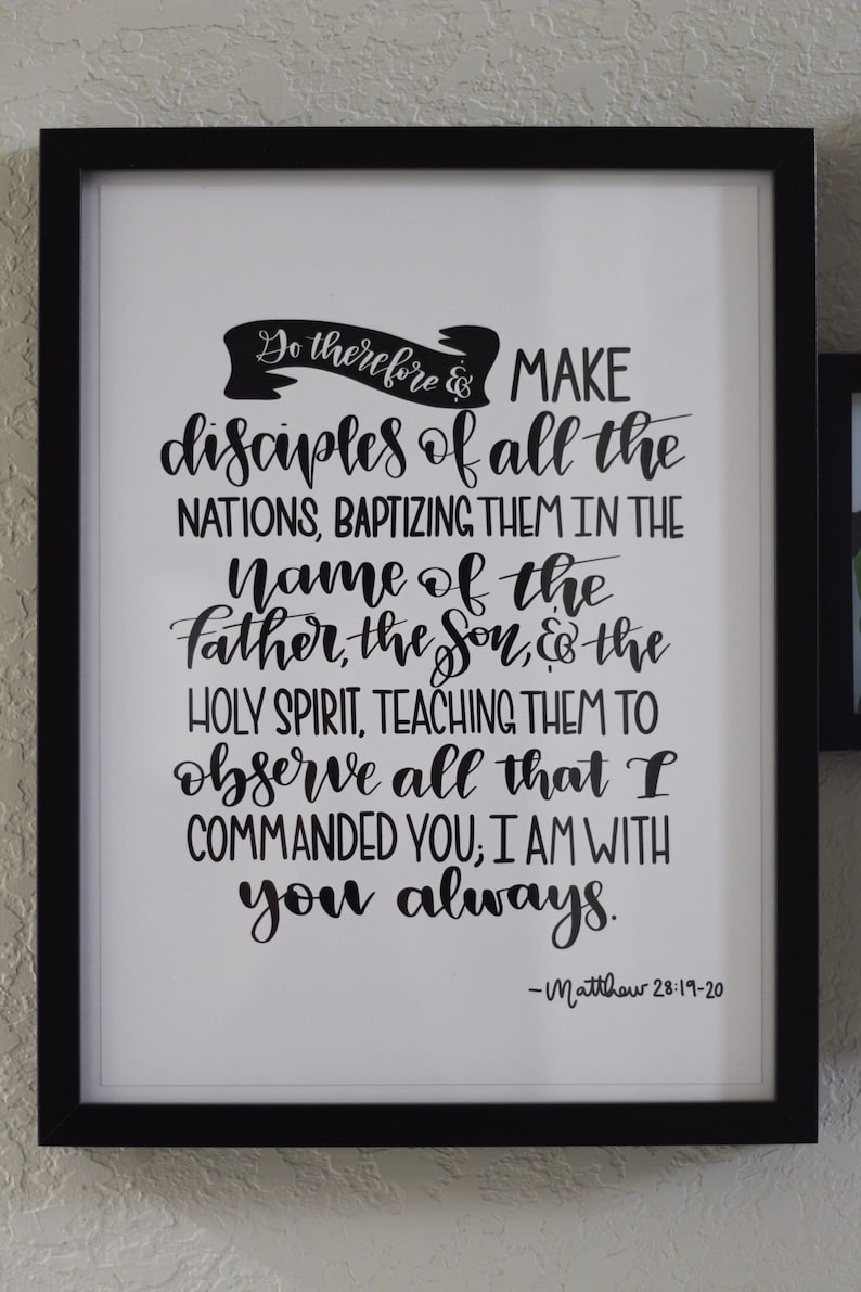 Matthew 28:19-20 - Etsy