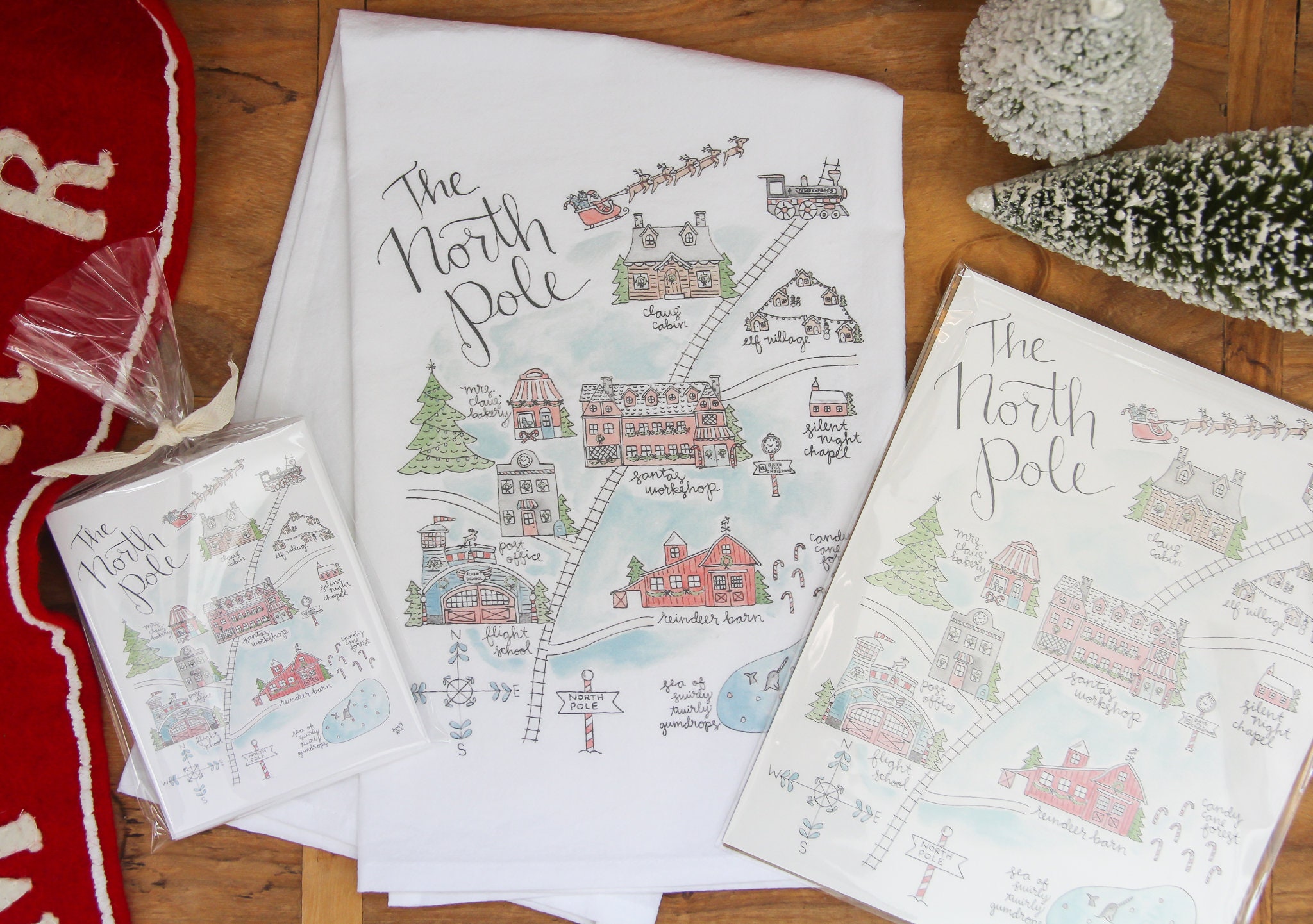 The North Pole Map Watercolor Art Print - Etsy