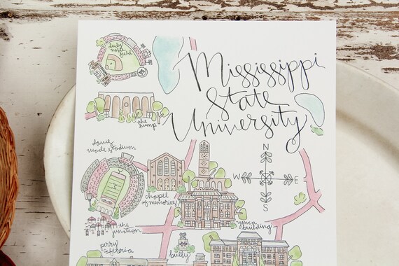 Mississippi State University Map
