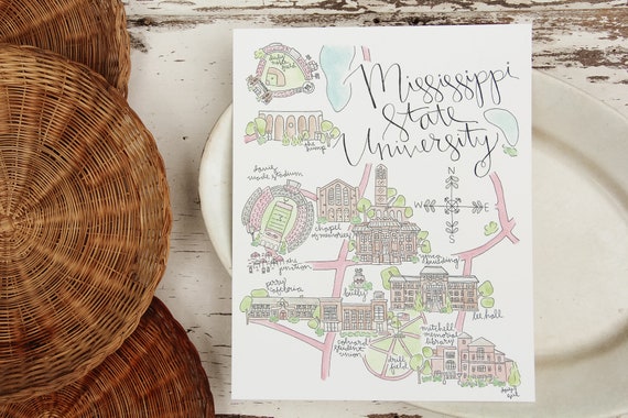 Mississippi State University Map