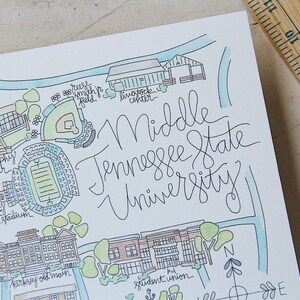 MTSU, Middle Tennessee State University, Murfreesboro, TN Map ...