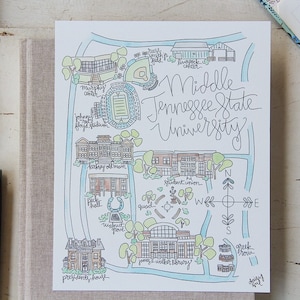 MTSU, Middle Tennessee State University, Murfreesboro, TN Map ...