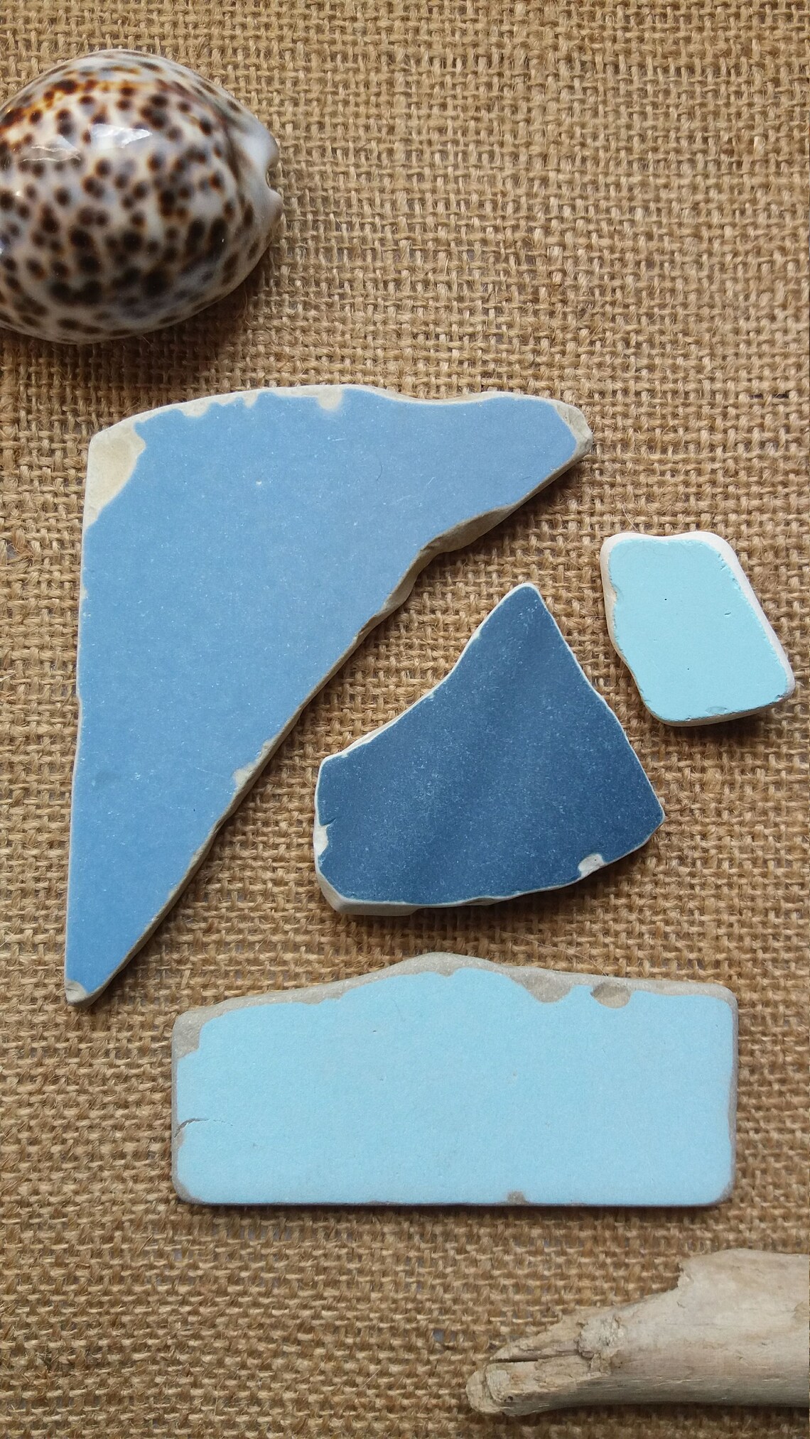 Blue Sea Pottery 6 Pieces, Big Sea Tiles Scraps - Etsy