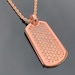 Rose Gold on Champagne Gemstone Dog Tag Necklaces by JV Jewelry - Etsy