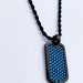 Topaz Blue Dog Tag Necklace by JV Jewelry - Etsy