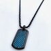Topaz Blue Dog Tag Necklace by JV Jewelry - Etsy